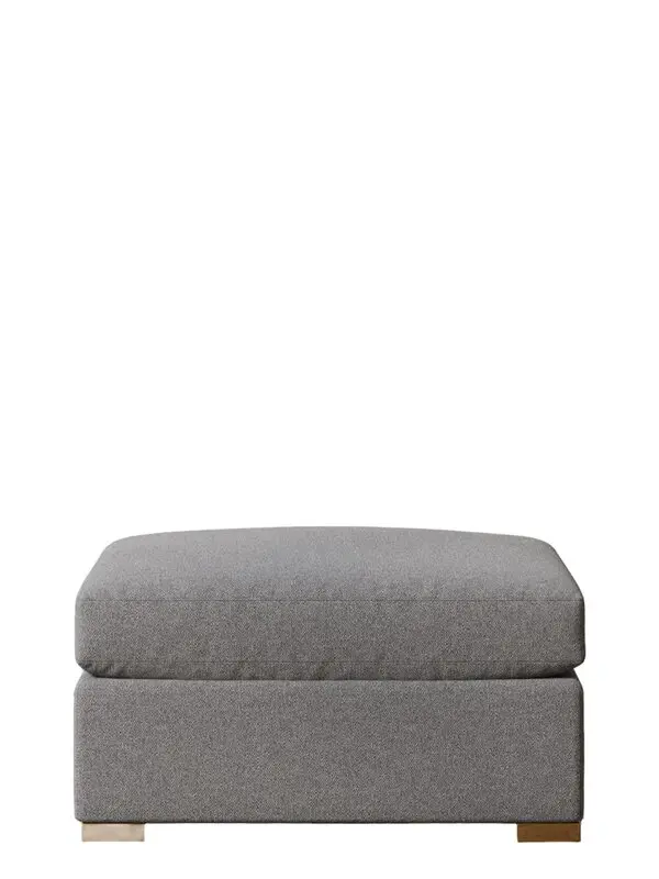 Quince Hollis Slope Arm Ottoman - Ash