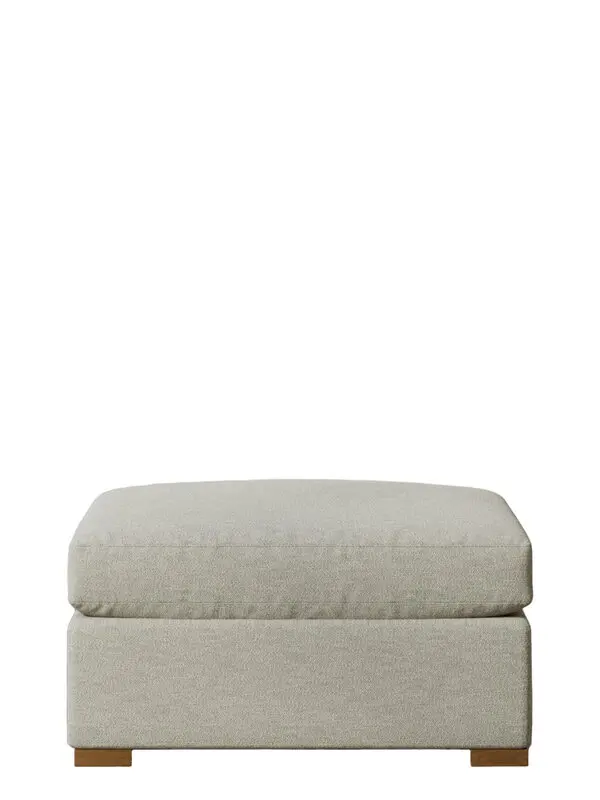 Quince Hollis Slope Arm Ottoman - Flax