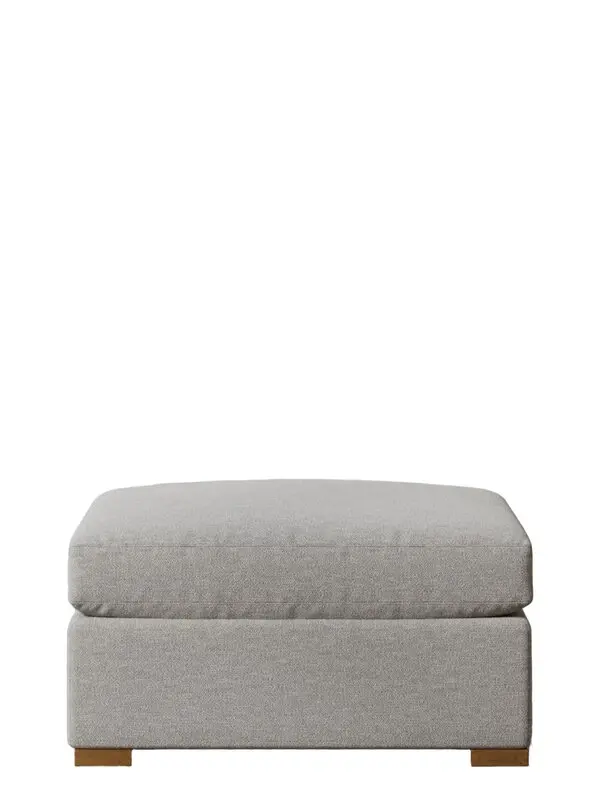 Quince Hollis Slope Arm Ottoman - Fog