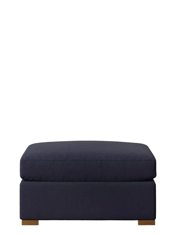 Quince Hollis Slope Arm Ottoman - Navy