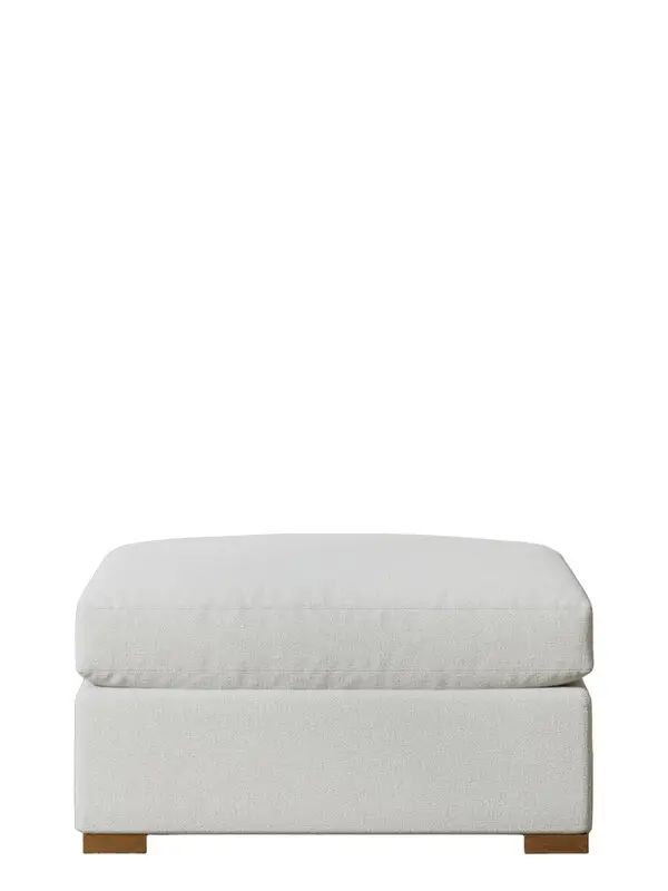 Quince Hollis Slope Arm Ottoman - Snow