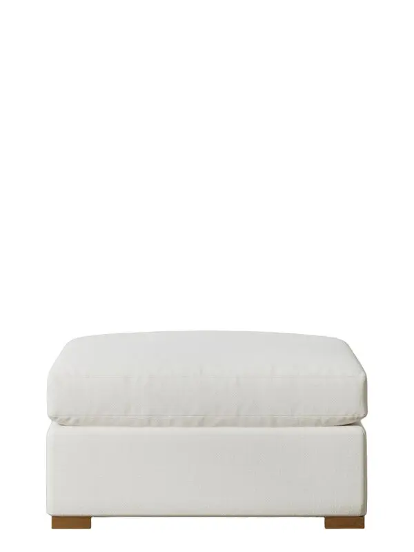 Quince Hollis Slope Arm Ottoman - Marshmallow