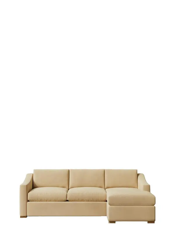 Quince Hollis Slope Arm Chaise Sectional - Linen