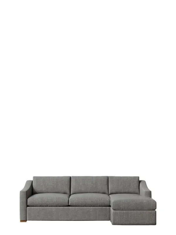 Quince Hollis Slope Arm Chaise Sectional - Slate