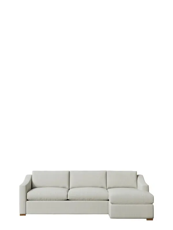 Quince Hollis Slope Arm Chaise Sectional - Sorrell