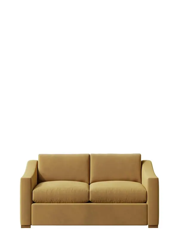 Quince Hollis Slope Arm Sofa - Caramel