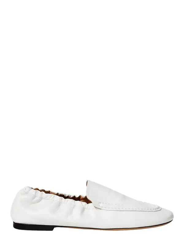 ODISSI Juno Nappa Leather Loafers - White