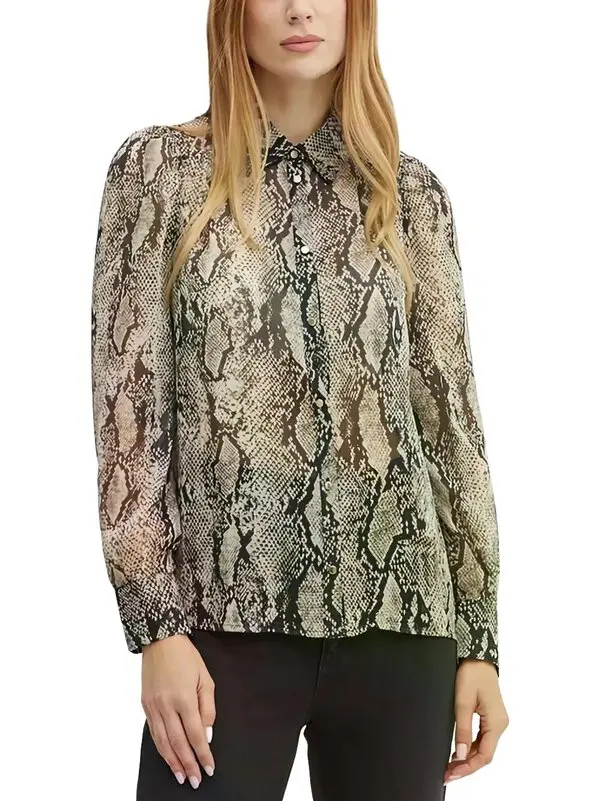 MORGAN Snake-print Shirt - Neutrals