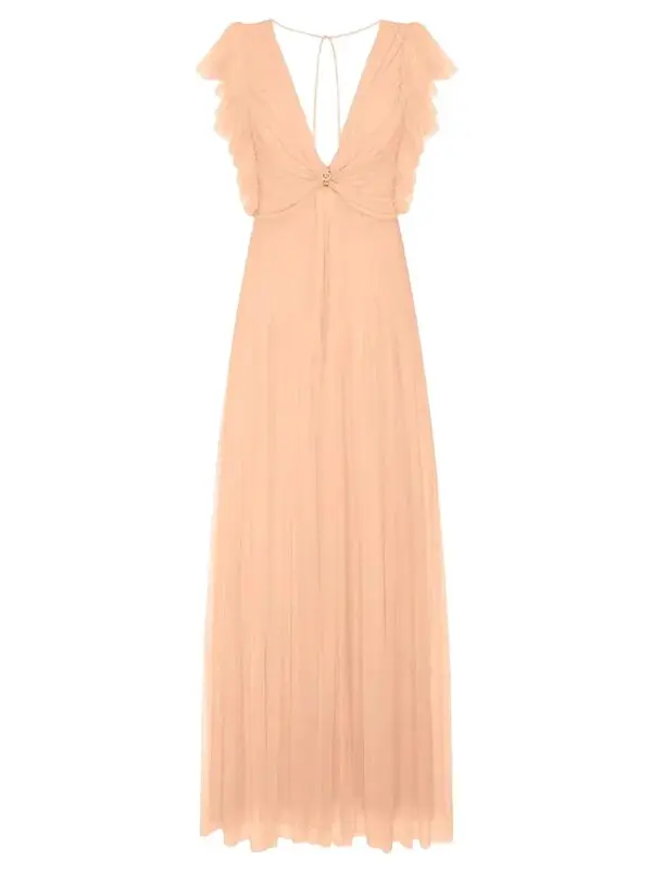 Elisabetta Franchi Red Carpet Tulle Gown - Nude & Neutrals