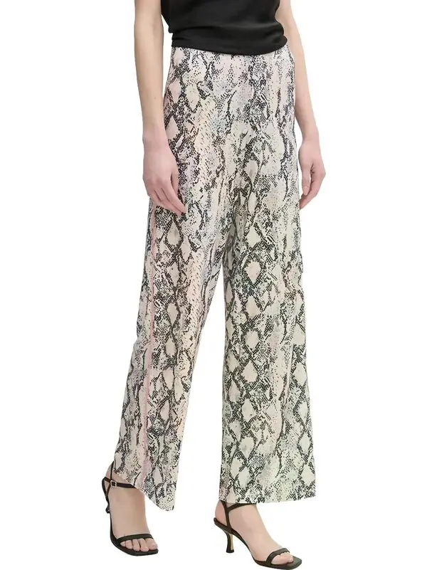 OUI Snake-print Elasticated Waist Trousers - Neutrals