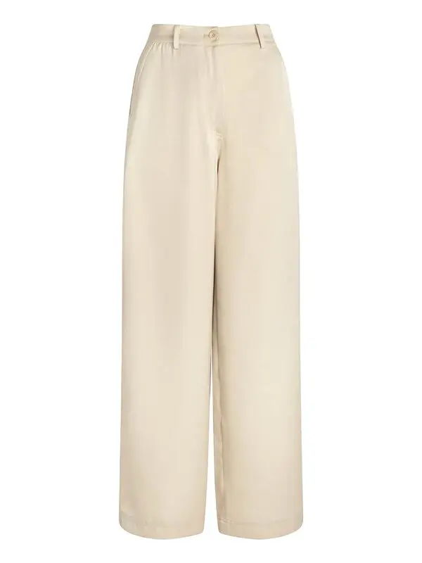 Claudie Pierlot Wide-leg High-rise Trousers - White