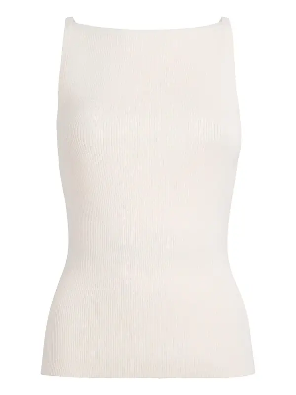 Maje Cotton-blend High-neck Top - White