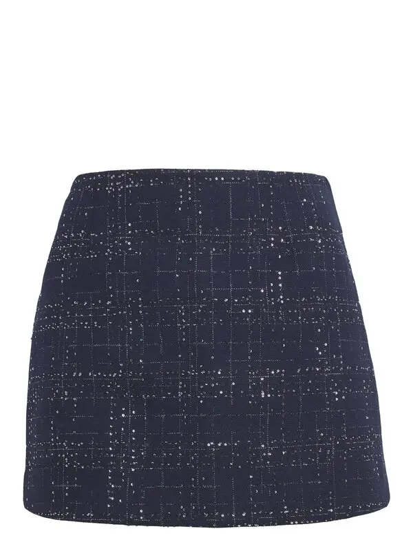 Maje Checked Mini Skort - Blue