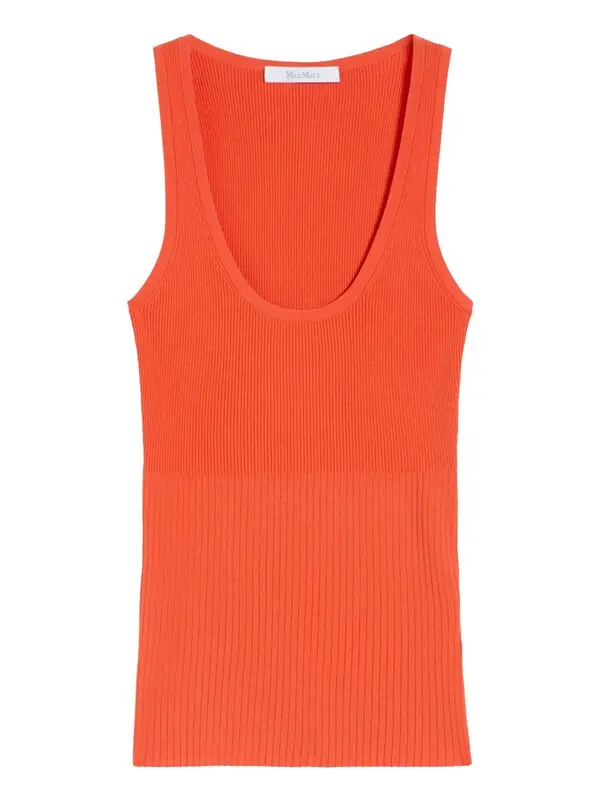 Max Mara Rib-knit Tank Top - Yellow
