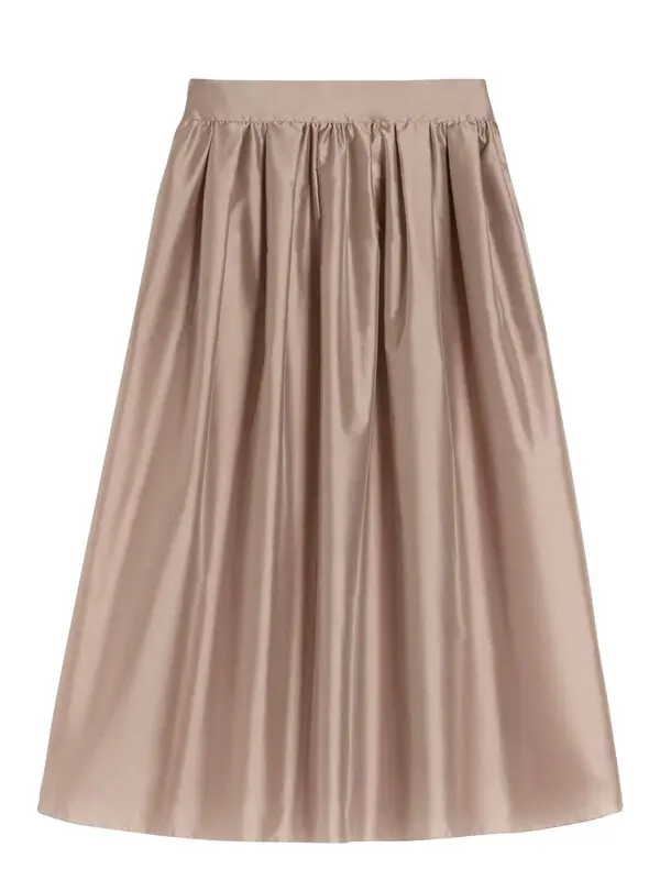 Max Mara Organza Pleated Maxi Skirt - Pink