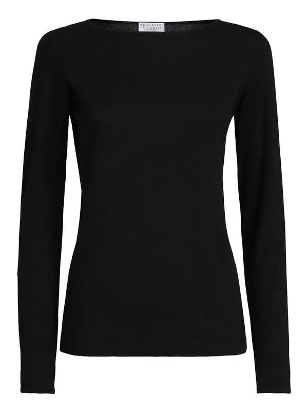 Brunello Cucinelli Cashmere-silk-blend Pullover - Black