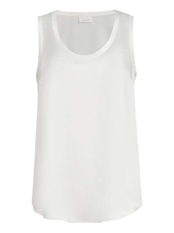 Brunello Cucinelli Stretch-silk Satin Reversible Tank Top - White
