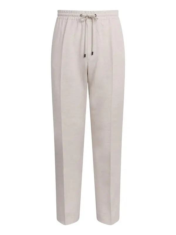 Pal Zileri Lyocell-linen Drawstring Trousers - Ivory