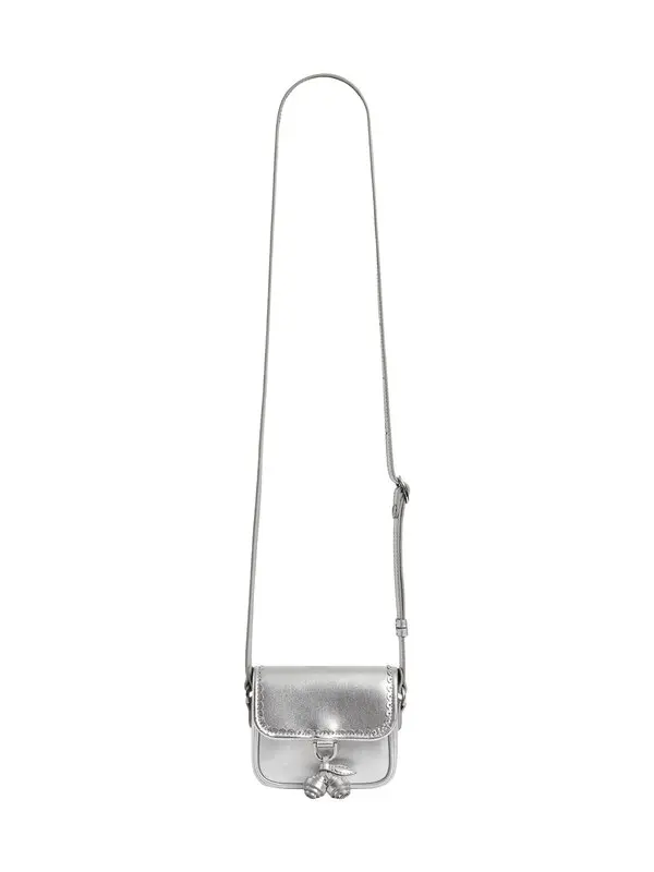 Bonpoint Metallic Leather Lani Shoulder Bag - Silver