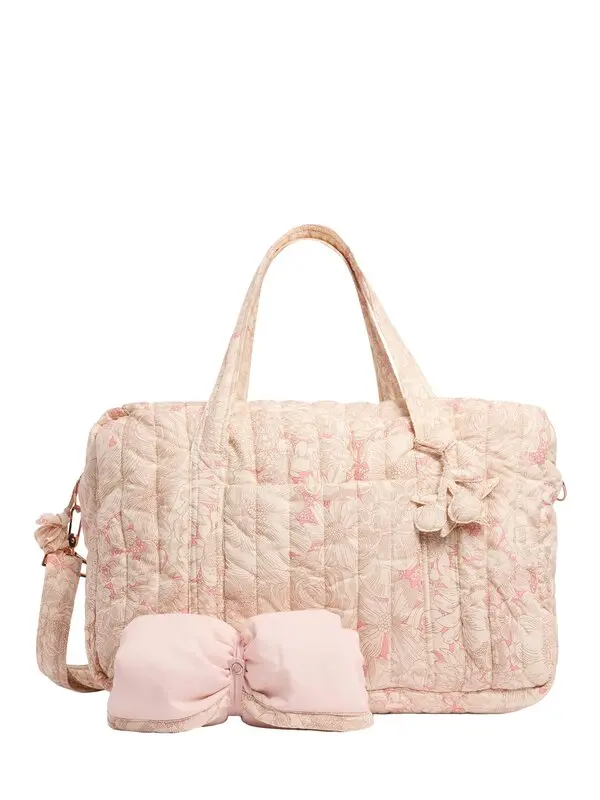 Bonpoint Quilted Floral Print Bowling Bag - Pink