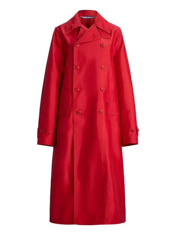 Ralph Lauren Silk-blend Raquel Trench Coat - Red