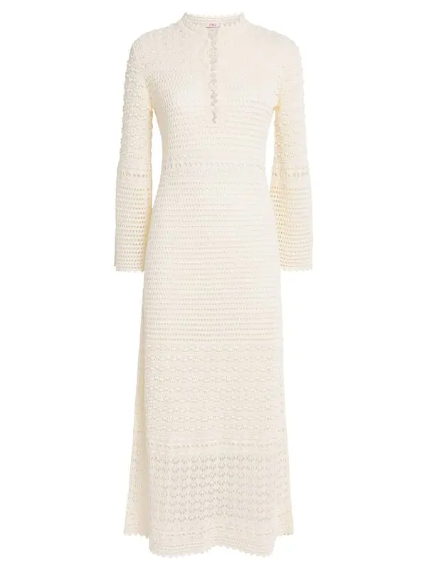 ERES Crochet Madone Midi Dress - Ivory