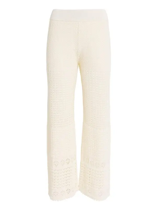 ERES Crochet Emblème Wide-leg Trousers - Ivory
