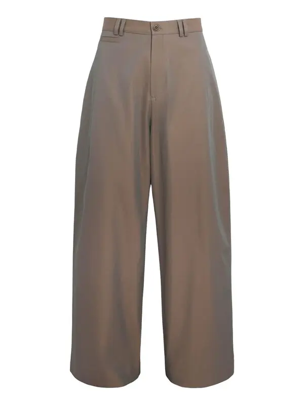SAGE NATION Bebington Wide-leg Trousers - Brown