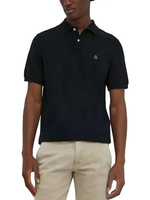 Marc O'polo Logo-embroidery Short-sleeves Polo Shirt - Black