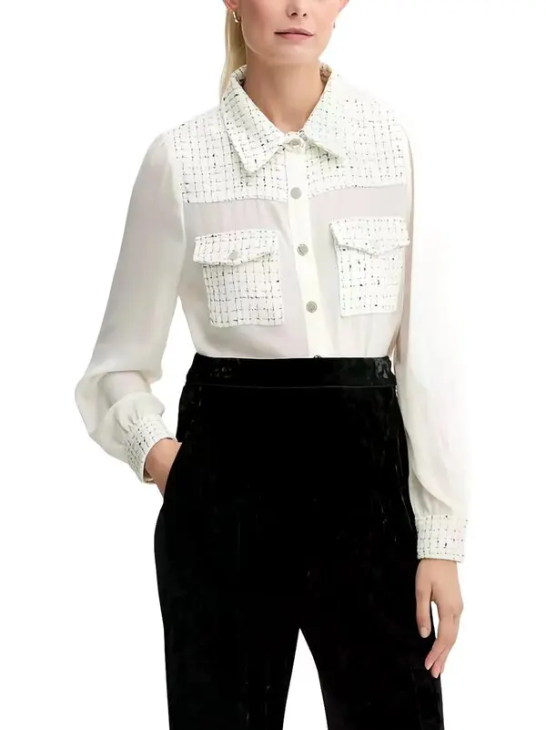 MORGAN Pocket Woven Shirt - Neutrals