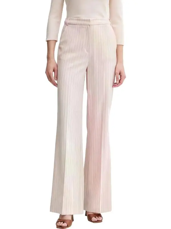 MORGAN Pinstripe Wide Leg Trousers - Neutrals