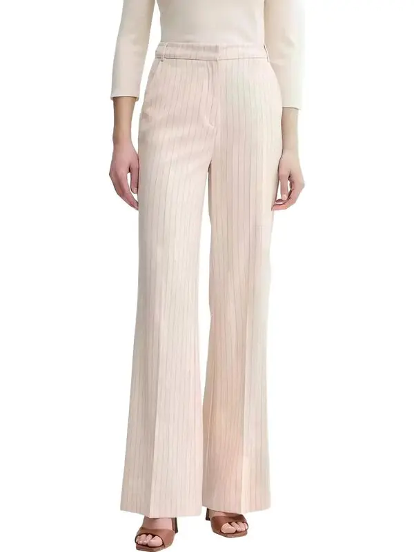 MORGAN Pinstripe Wide Leg Trousers - Pink