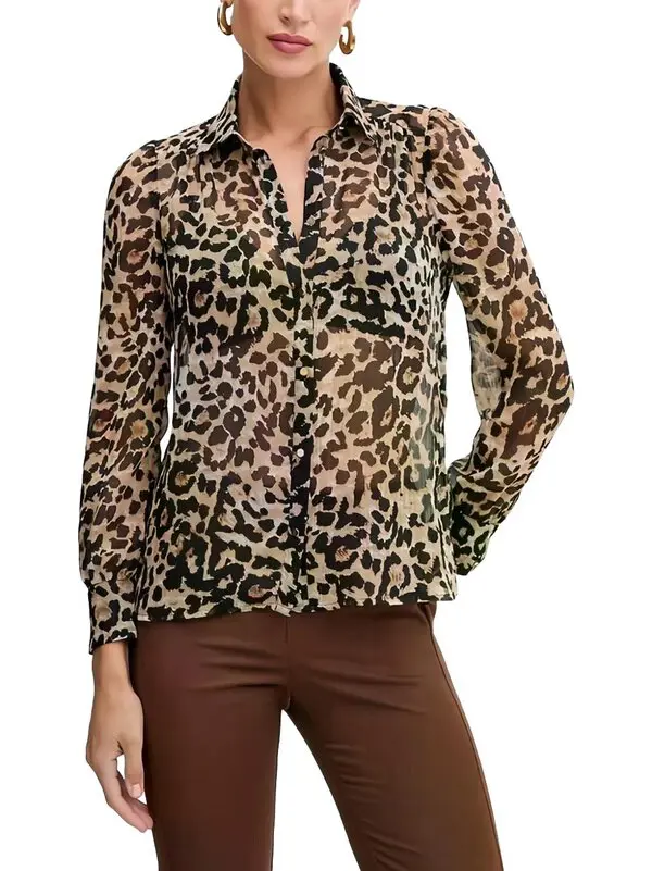 MORGAN Clion Leopard-print Shirt - Neutrals