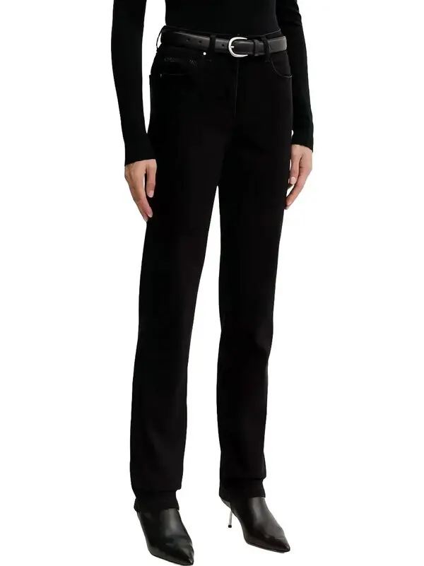MORGAN Zip-up Straight-leg Jeans - Black