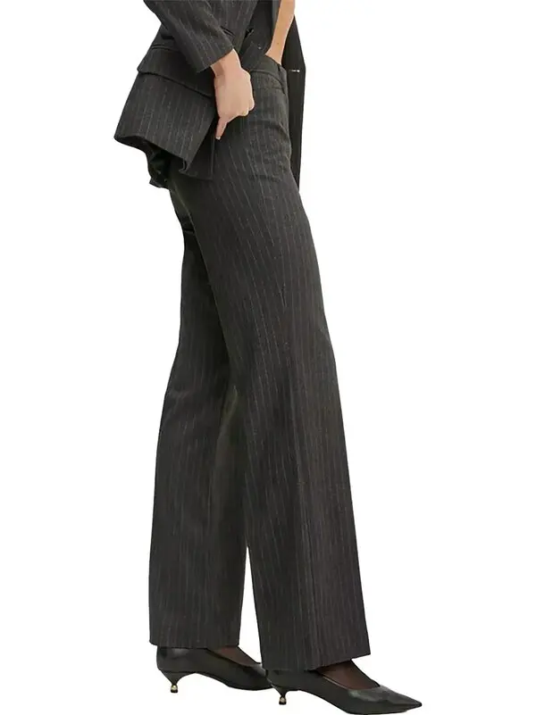 MORGAN Pinstripe Trousers - Grey