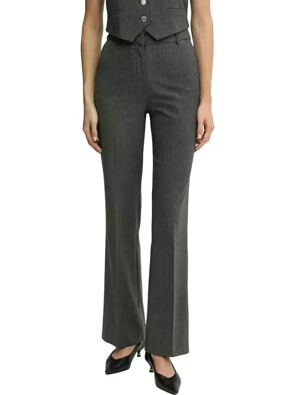 MORGAN Pinstriped Tailored Trousers - Grey