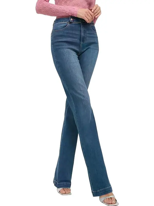 MORGAN Pkely Flared Leg Jeans - Blue