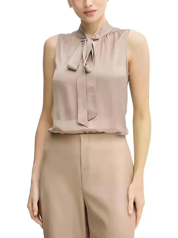 OUI Tie Neck Sleeveless Top - Neutrals