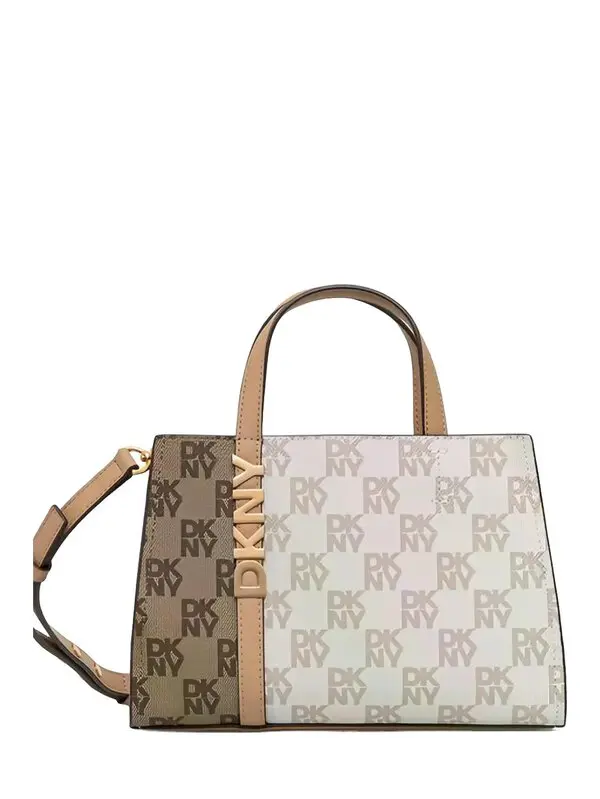 Dkny Monogram-pattern Crossbody Bag - Neutrals
