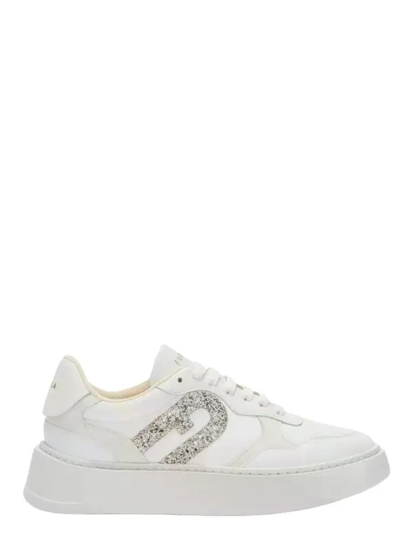 Furla Logo-glitter Sneakers - White