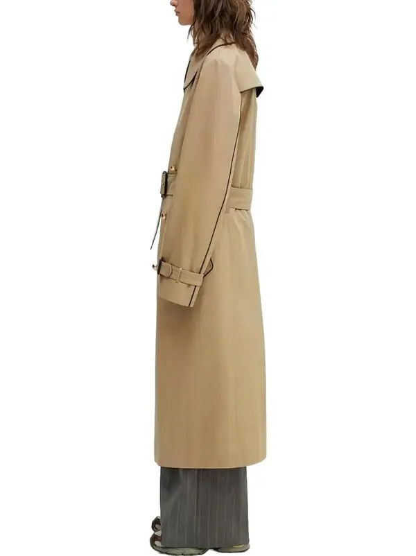 WALES BONNER Gates Double-breasted Coat - Neutrals