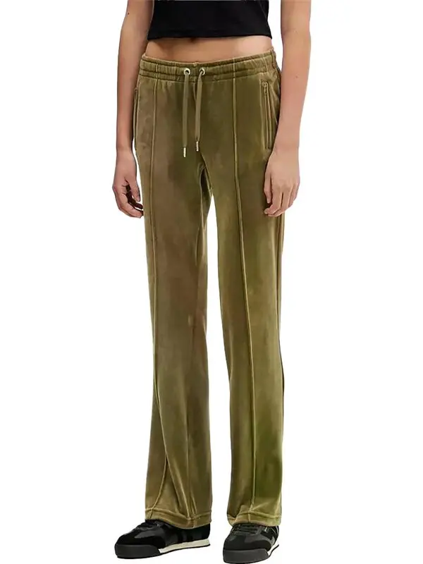 Juicy Couture Embellished Straight-leg Trousers - Green