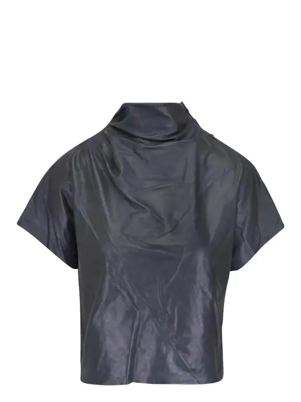 TWP Leather Blouse - Grey