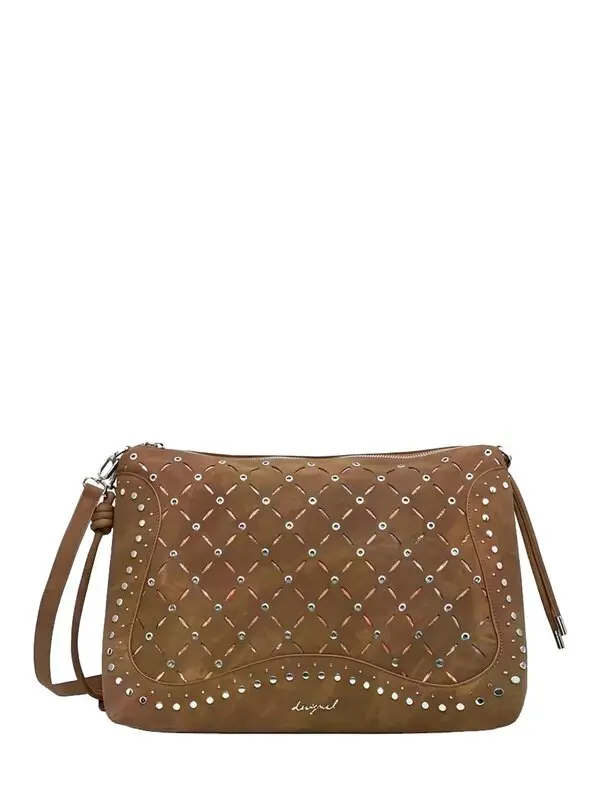 Desigual Mini Yankee Leiria Studded Shoulder Bag - Brown