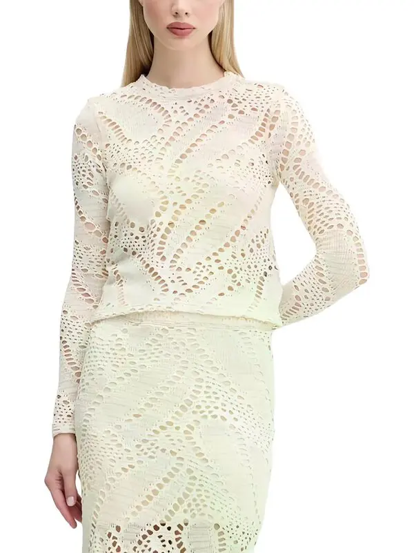 Desigual Long-sleeve Cut-out Sweater - Neutrals