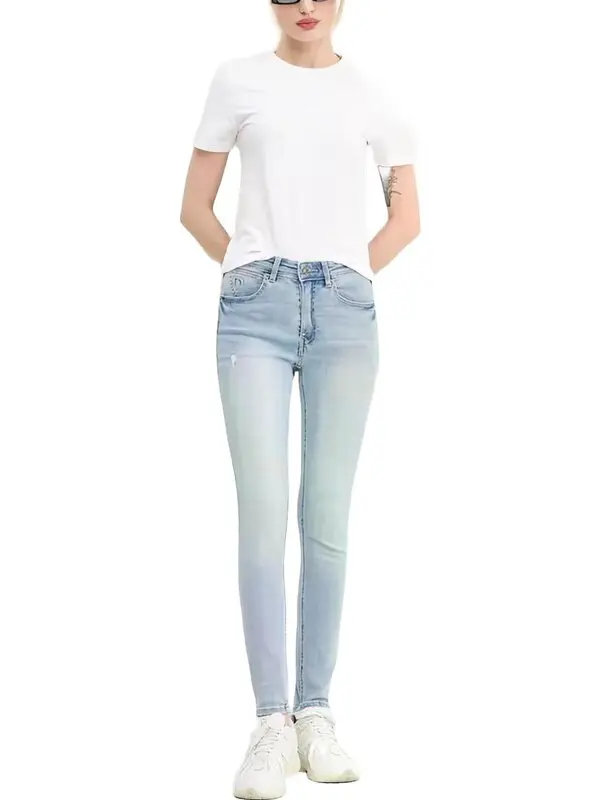 Desigual Distressed Denim Jeans - Blue