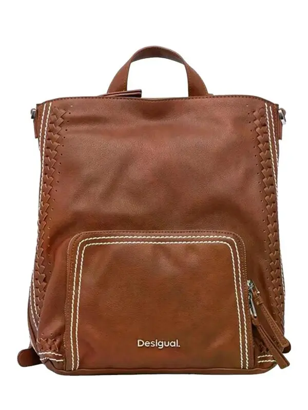 Desigual Braided-trim Backpack - Brown