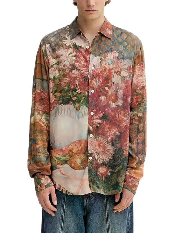Desigual Milo Floral-print Shirt - Brown