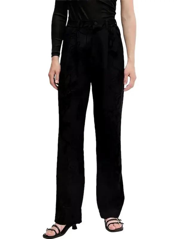 Desigual Printed Trousers - Black