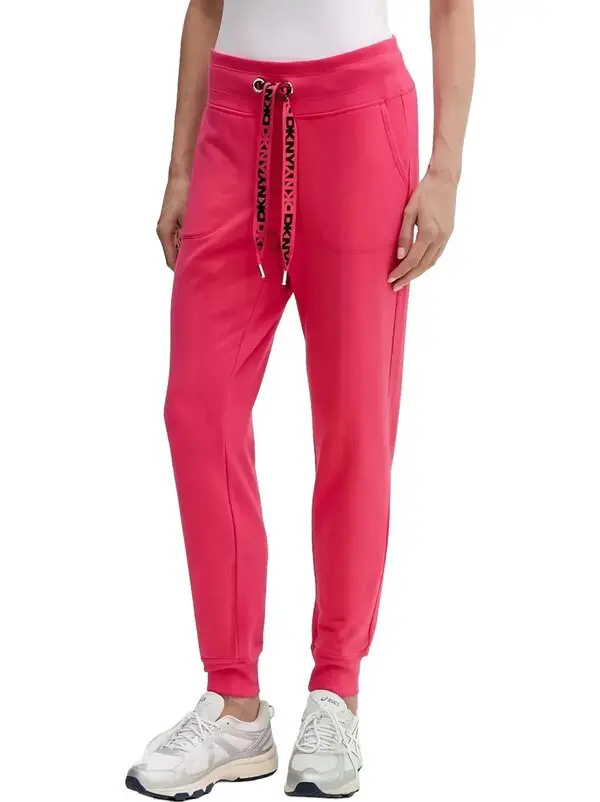Dkny Logo Drawstring Trousers - Pink